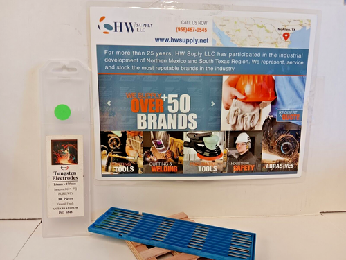 #00214# PROWELD ISO 6848 TUNGSTEN ELECTRODES 16.6mm x 165 mm ground ...