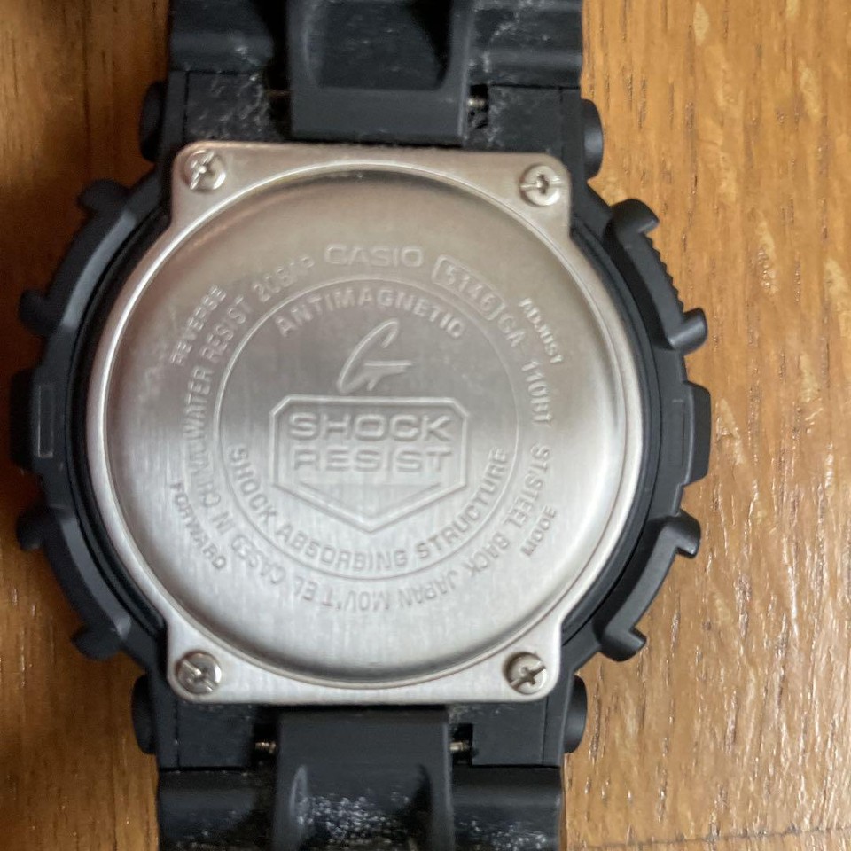 CASIO G-SHOCK 5146 GA-110R Water Resistant 20bar Stainless Steel Round ...