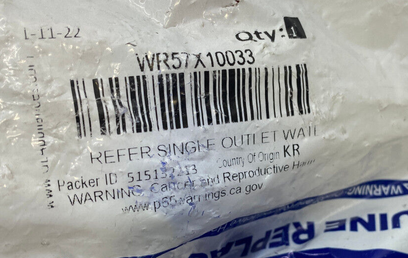 NEW Genuine OEM GE Refrigerator Water Inlet Valve WR57X10033 | eBay