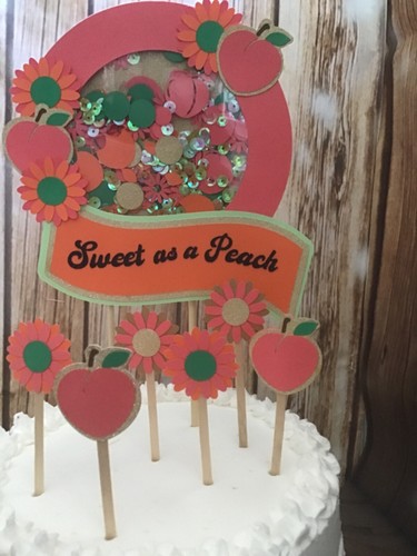 Sweet As A Peach Cake Topper/Cupcake Topper Set | eBay