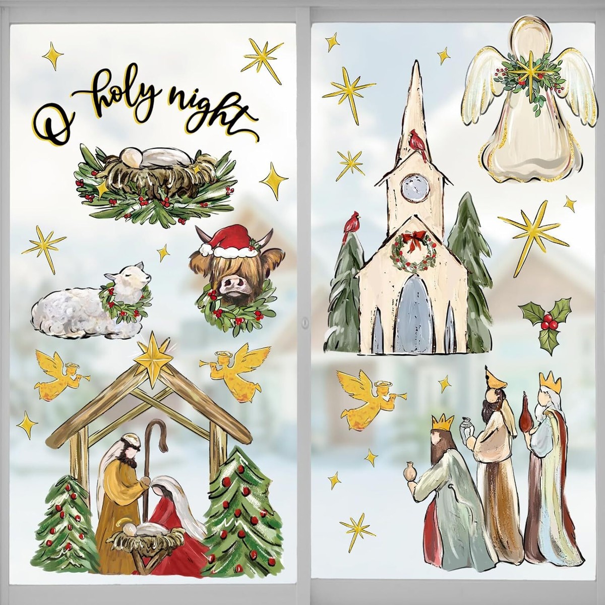 Nativity Window Stickers