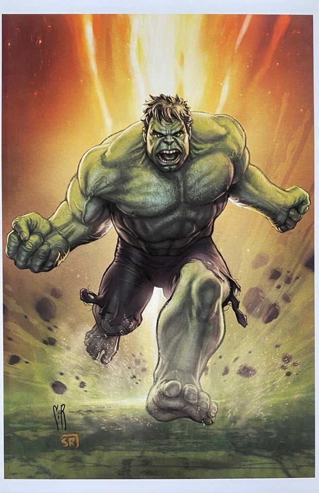 STEPHANE ROUX rare INCREDIBLE HULK art print 11x17 SIGNED Pin Up LAST ...