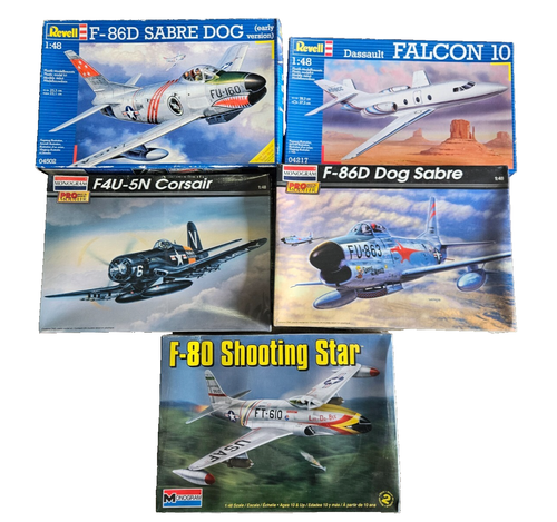 Lot of 5 Monogram and Revell Model Airplane Military Kits ALL SEALED | eBay