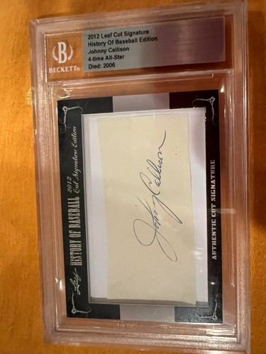 2012 Leaf Cut Signature Johnny Callison Signed Auto History of Baseball ...