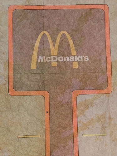 Play Mat Only Vintage 1974 Playskool MCDONALD'S Restaurant Familiar ...