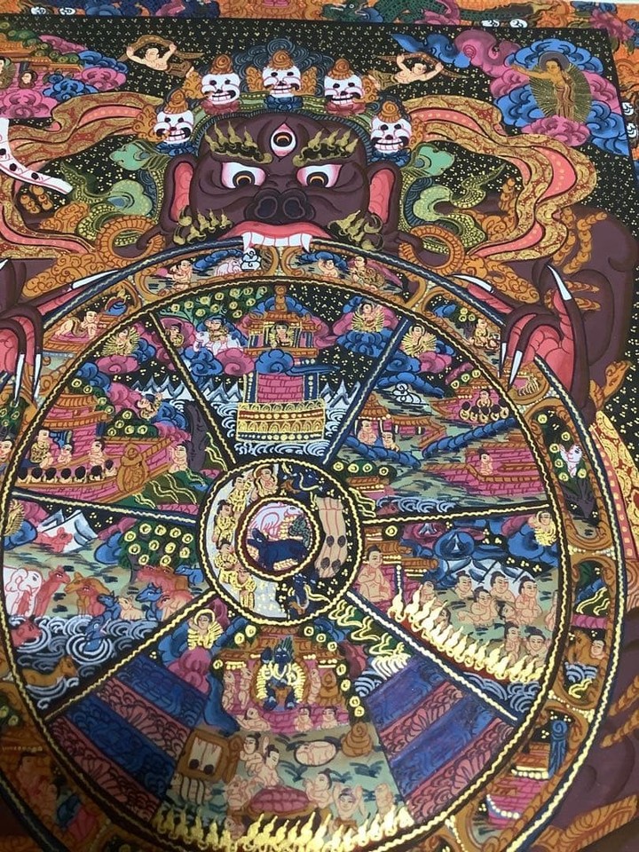 Tibetan Esoteric Buddhism Mandala Six Paths Reincarnation Thangka New ...