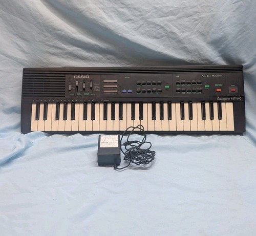 Casio Casiotone MT-140 Black Vintage Keyboard Working w/Power Supply ...