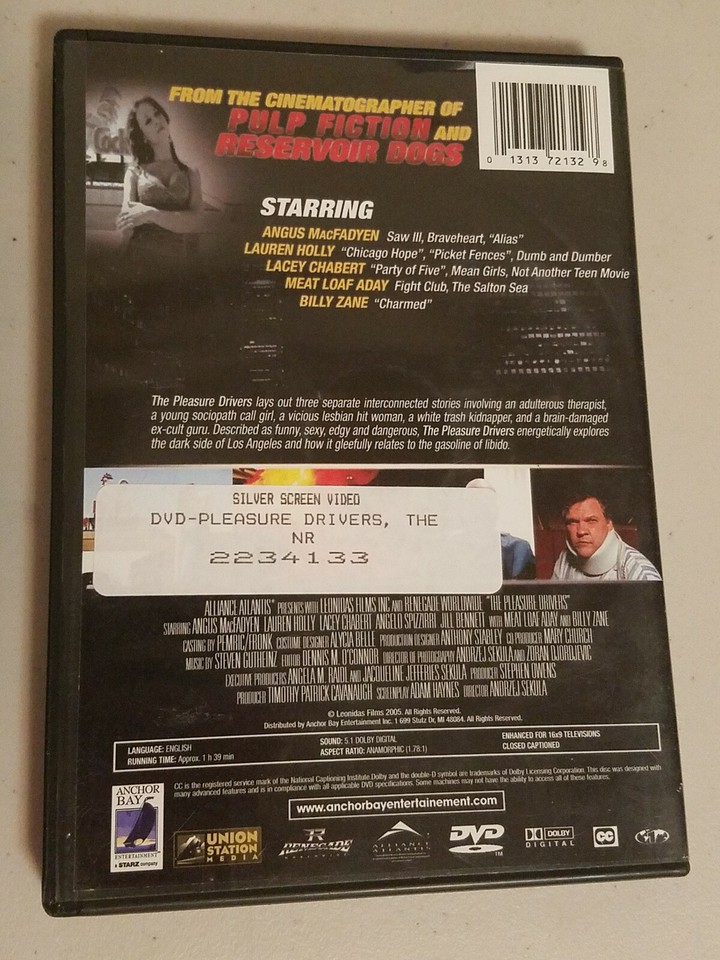 The Pleasure Drivers (DVD, 2005) Lacy Chabert, Meat Loaf Aday, Billy ...