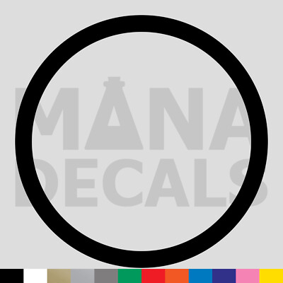 Circle Outline Vinyl Die Cut Decal Sticker - Shape Round Ring Hoop Loop ...