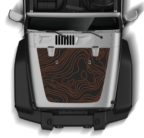 Topographic Map Hood Decal Stickers Vinyl Graphics Designs for Jeep ...