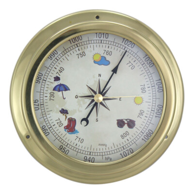 Barometro Con Quadrante Nautico In Ottone Ø=15cm Sea4You | eBay