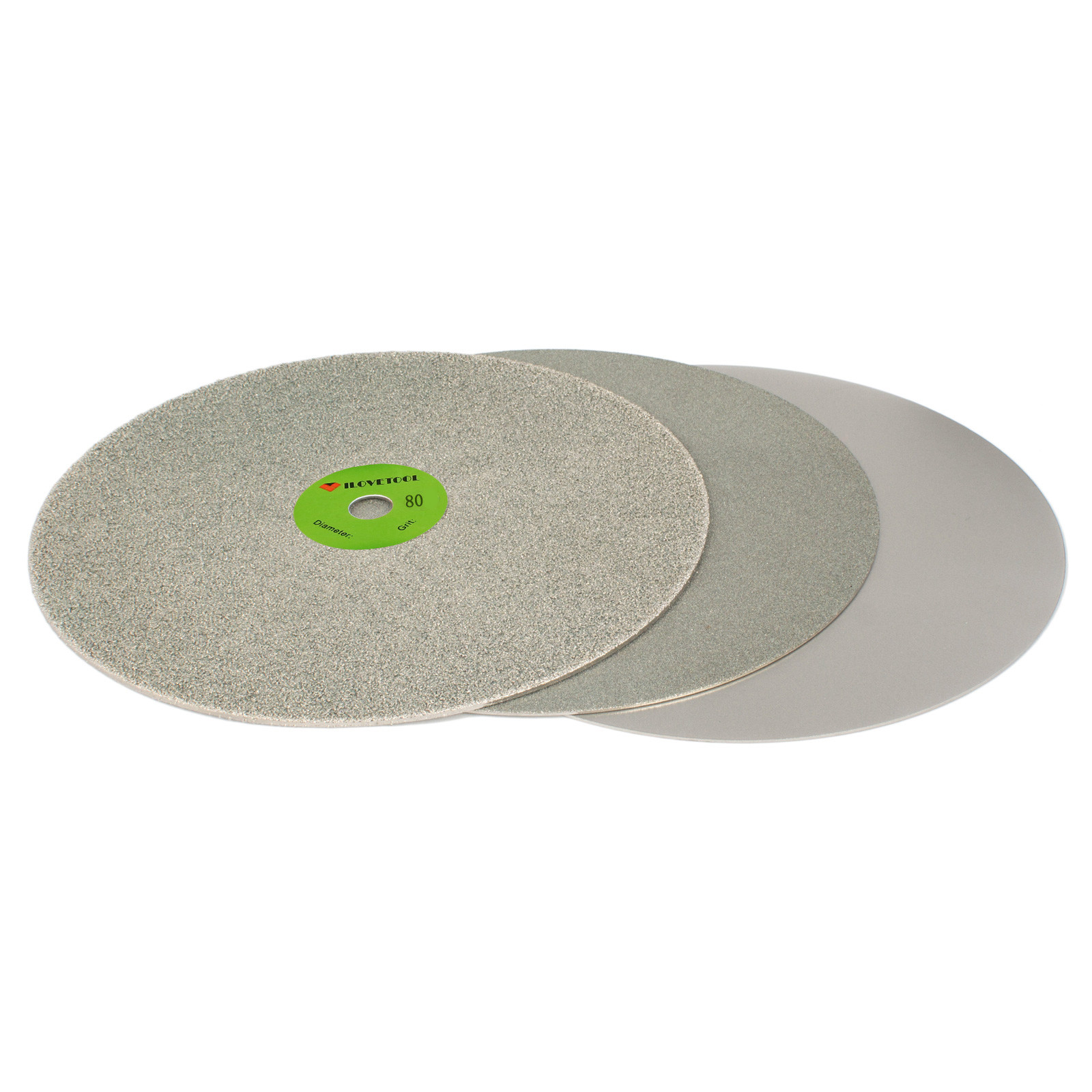 5Pcs 8 inch Diamond Lapidary Wheels 80-150-400-600-1000 Grit Flat Lap ...