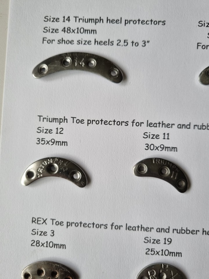 Metal Heel Protectors Toe Sole Steel Plates Blakeys Shoe Repair Segs ...