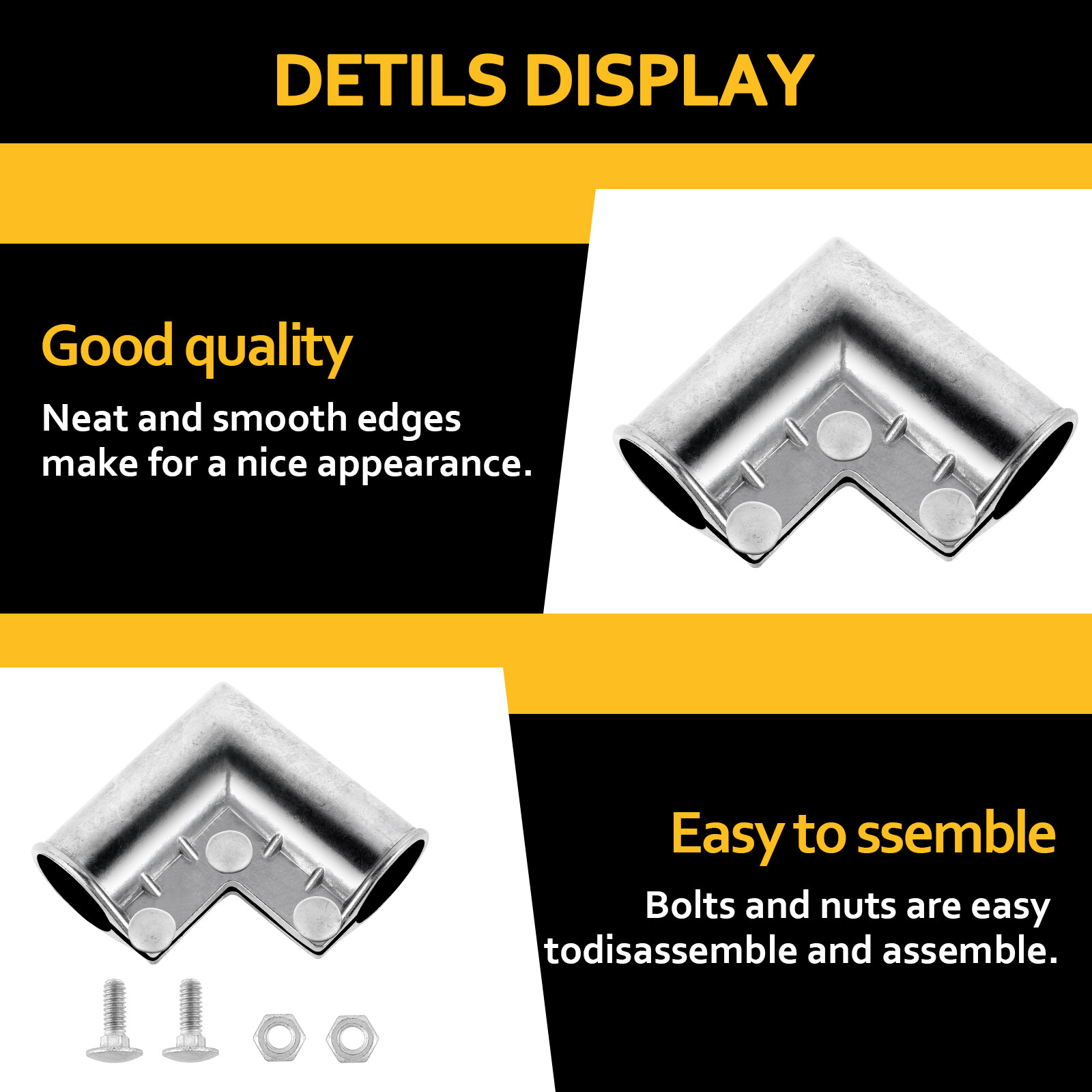 4Pcs Chain Link Fence Gate Corner 1-3/8inchx1-3/8inch Aluminum Gate ...