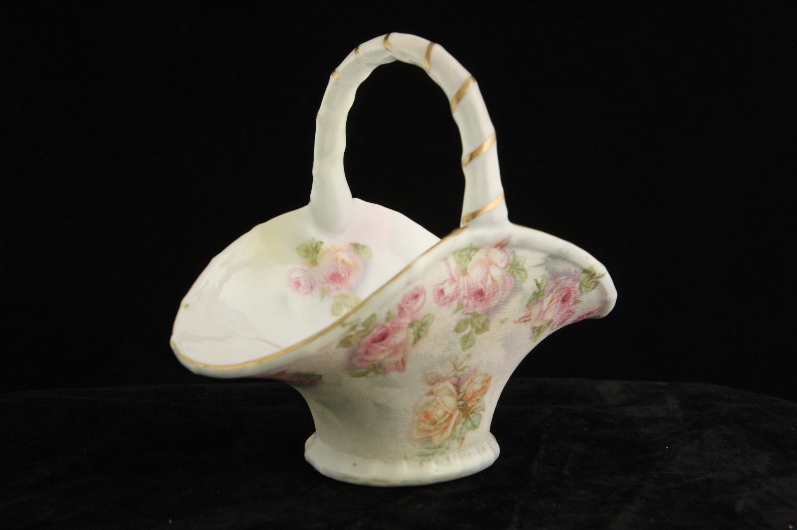 BEAUTIFUL ROYAL BAYREUTH ROSE TAPESTRY HANDLED BASKET IN PERFECT ...