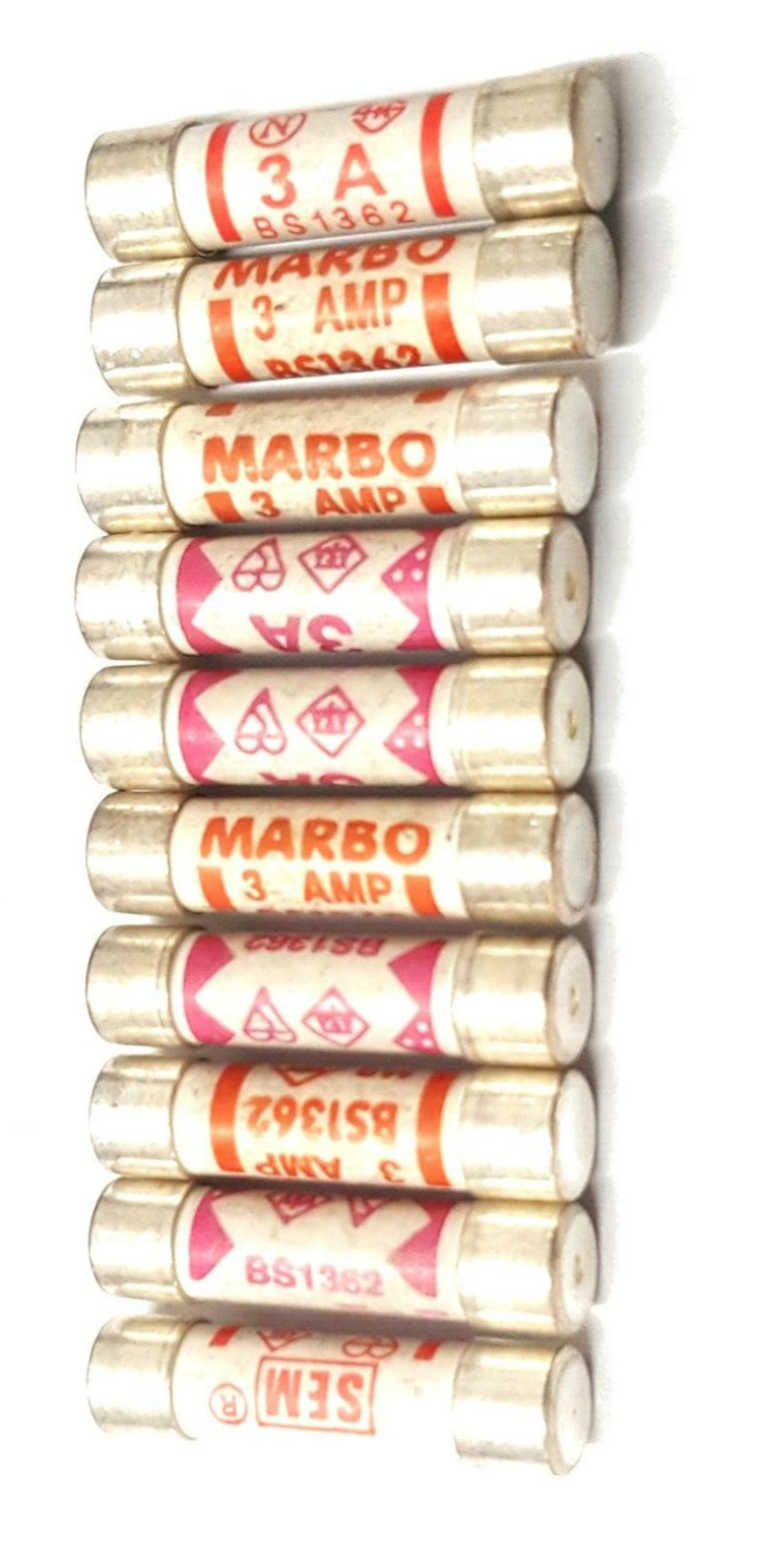 3 AMP FUSES HOUSEHOLD PLUG FUSES CARTRIDGE 10 PACK | eBay UK