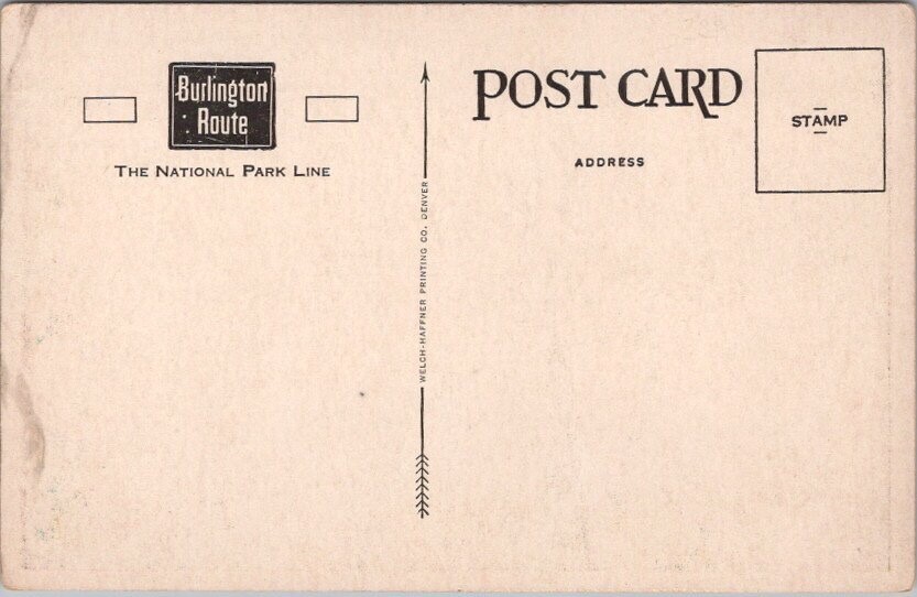 c1920s BURLINGTON ROUTE RAILROAD Advertising Postcard Troutdale ...