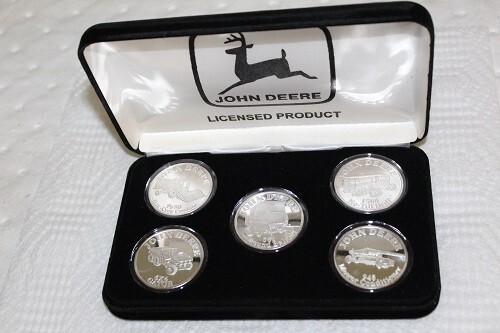 JD Series 4 John Deere 5 Coin Set MINT Condition .999 Fine Silver | eBay