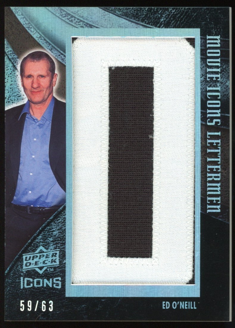 2008 UPPER DECK ICONS MOVIE ICONS LETTERMEN PATCHES #EO11 ED O'NEILL ...