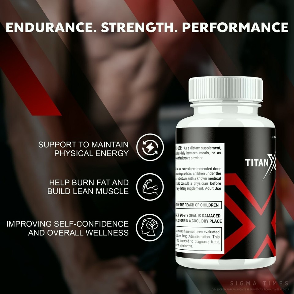 Titan X Male Health Pills to Boost Performance and Endurance 60ct | eBay