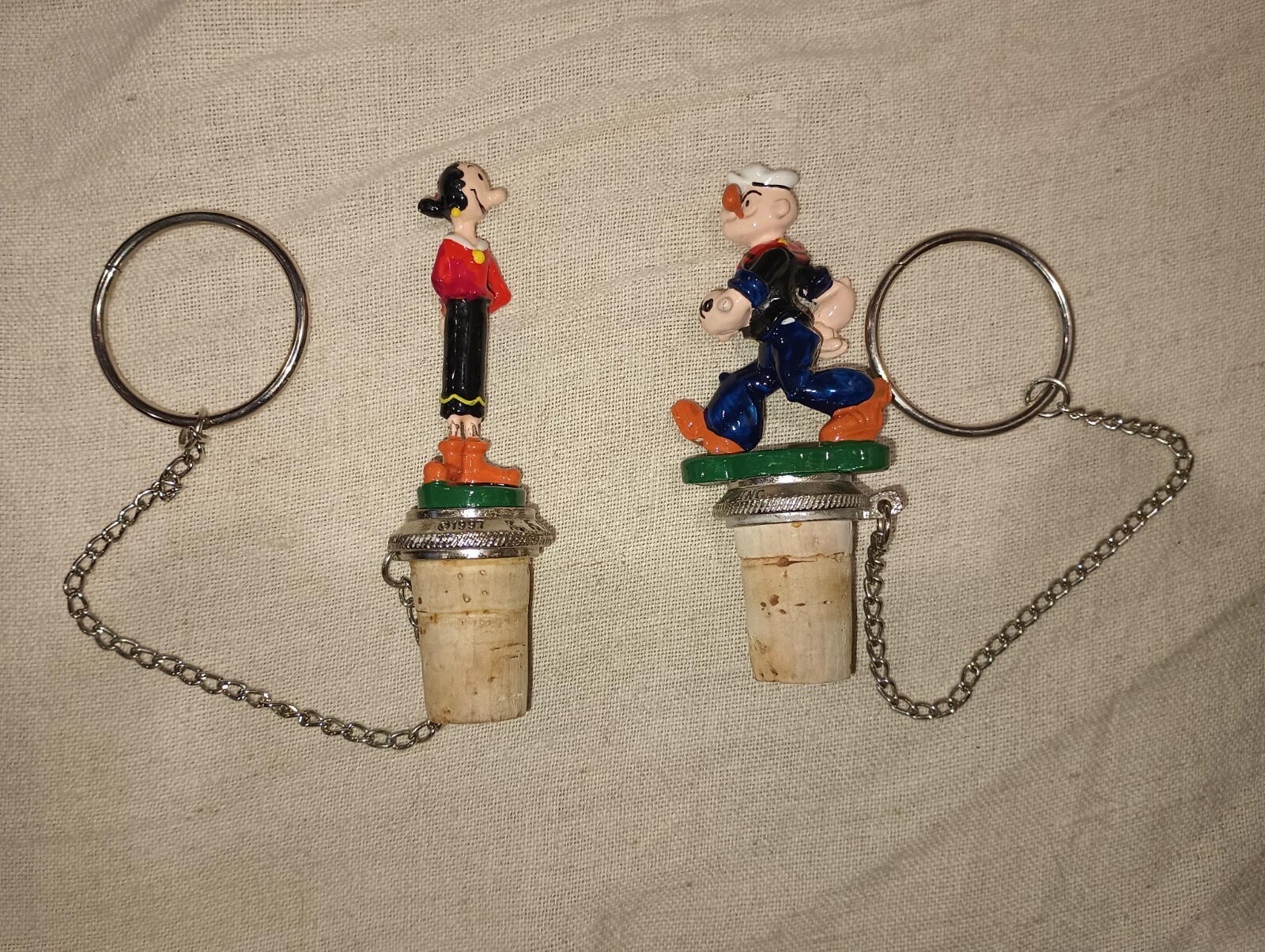 Popeye and Olive Oyl (Olive Oil) wine cork | eBay
