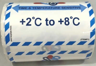 Labelline Dangerous Goods Time And Temperature Sensitive Labels +2 C ...