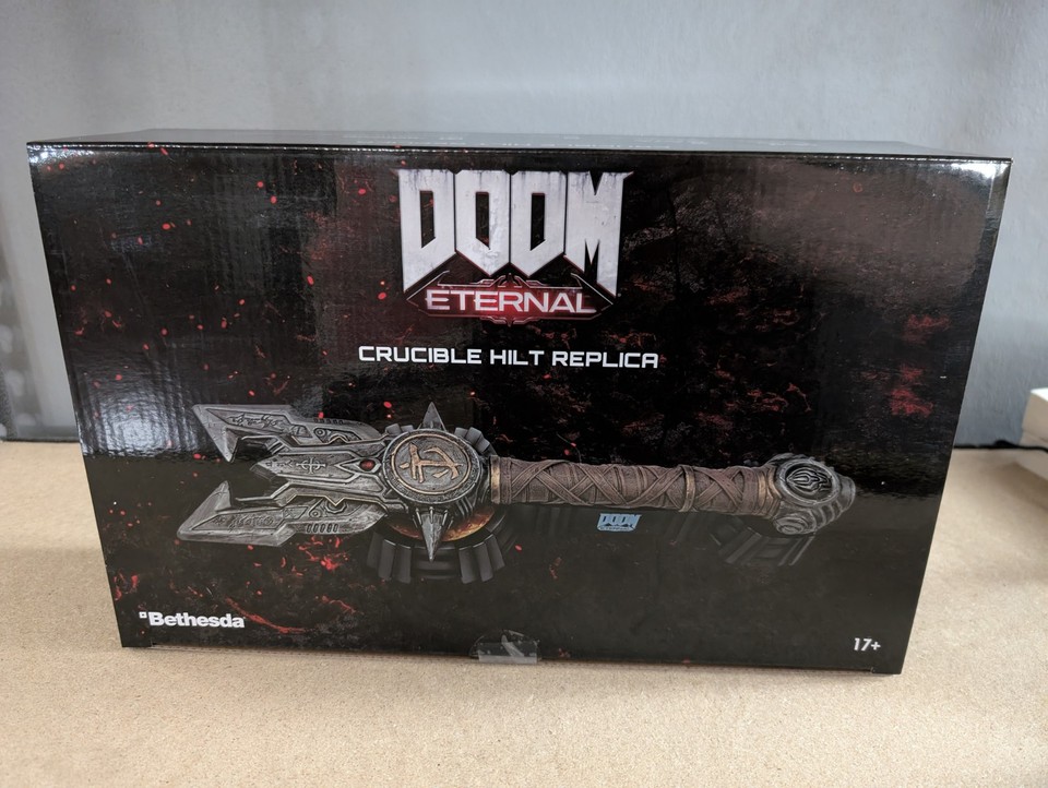 DOOM ETERNAL CRUCIBLE HILT REPLICA Statue Slayer Dark Ages Open Box | eBay