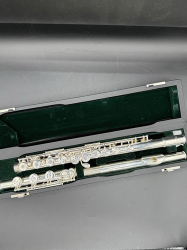 Pearl Flute PF-525 Silver Plated Flute w/ Hard Case, Open Hole, Plugs ...