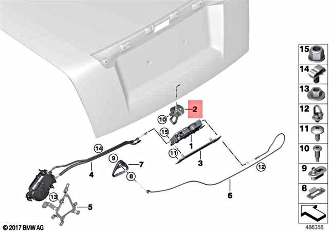 Genuine BMW ROLLS-ROYCE Alpina M5 Phantom B7 F90 Striker Boot Lid ...
