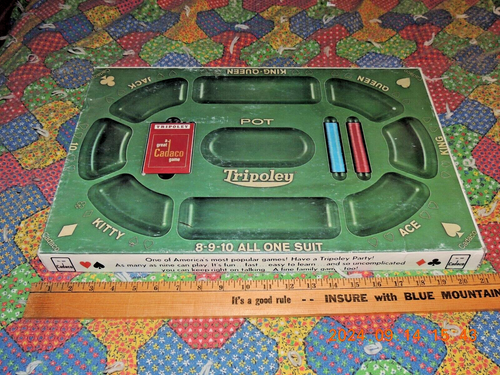 Vintage Cadaco Tripoley Special Edition No. 300 With Tray, Cards, Chips ...