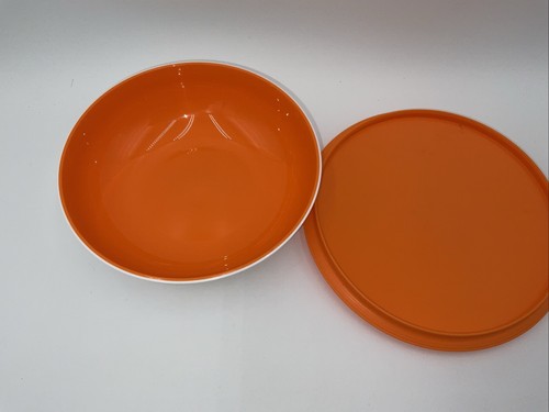 Tupperware Allegra Radiance White 3 Cup (740ml) Bowl With Orange Lid ...