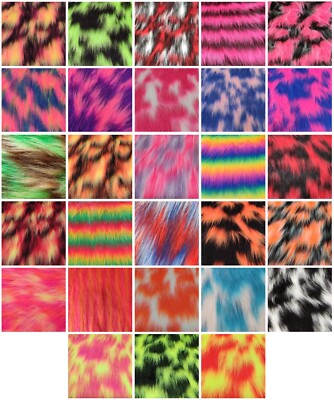 Long Haired Faux Fur Fabric - Multiple Lengths & Colours - AC 356 ...
