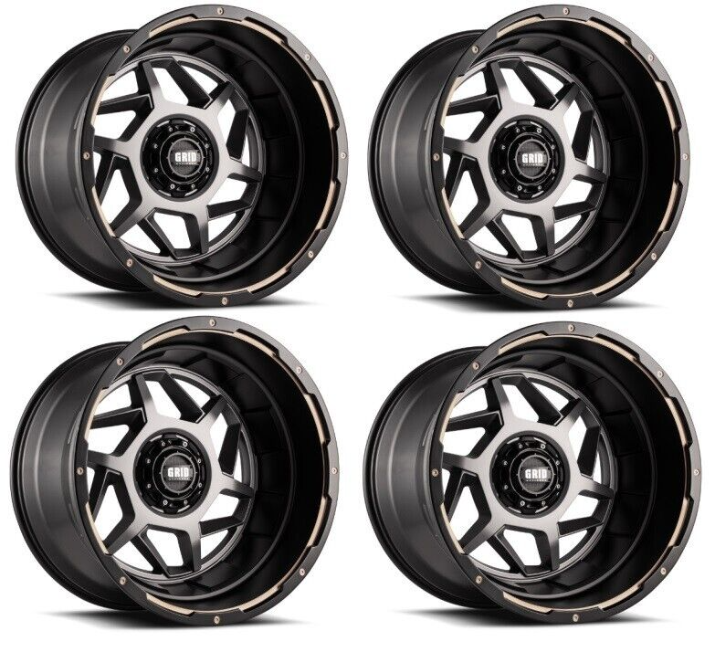 Set of 4 17x9 Matte Grey Wheels for 01-2023 Toyota Tacoma -12 offset ...
