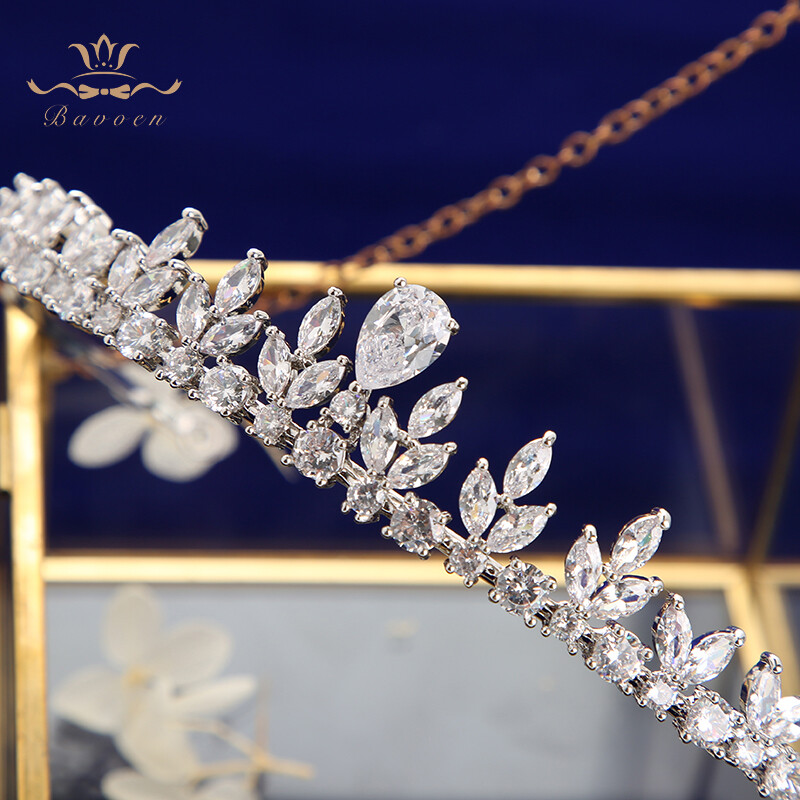 Korean 3 Layers Zircon Crystal Bridal Tiaras Crowns Wedding Hair ...