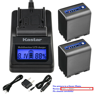 Kastar Battery LCD Fast Charger for Sony NP-QM91D & Sony DCR-PC105 DCR ...