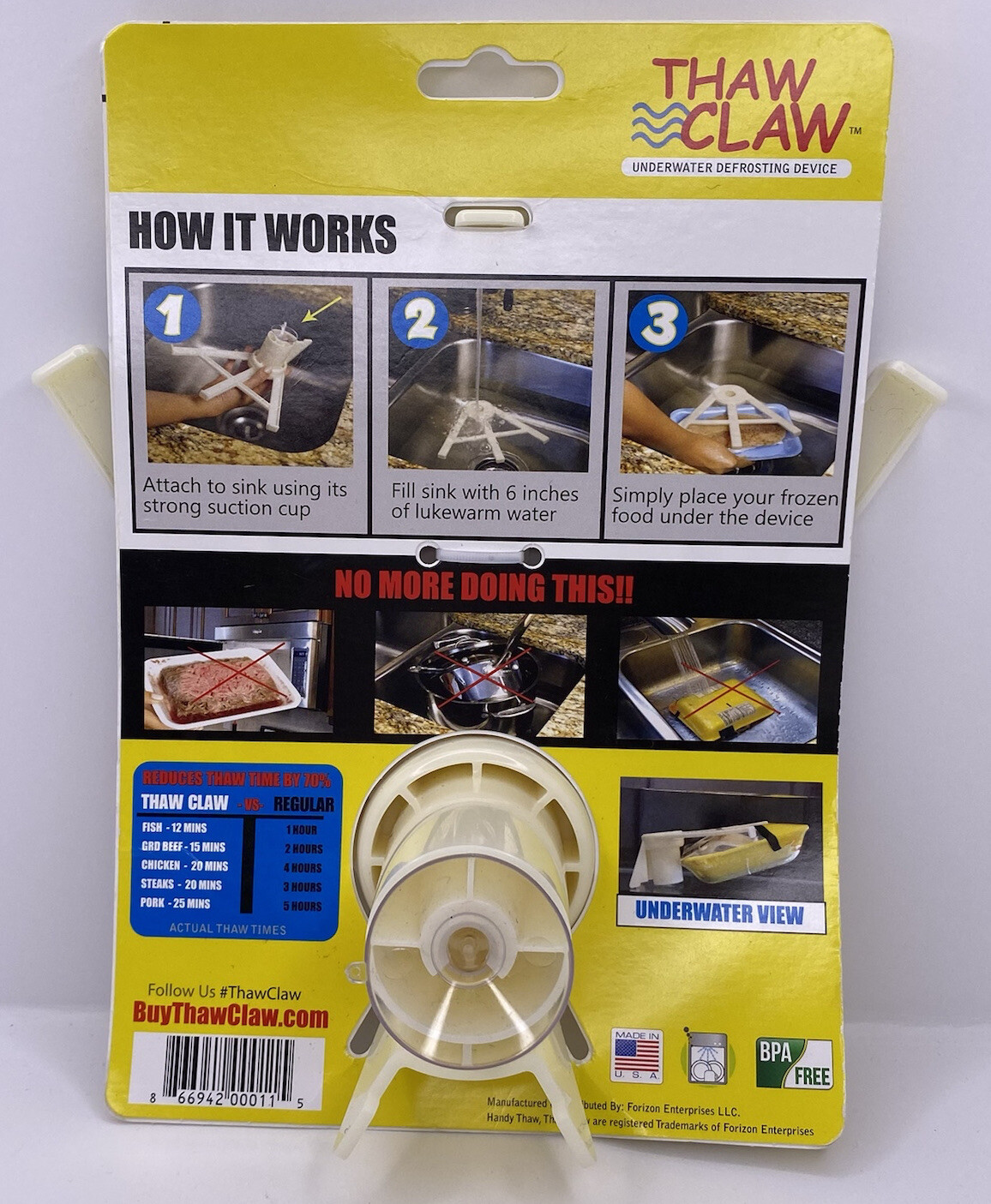 Thaw Claw Helps Frozen Meat 7x Faster and 100percent Safer Thaws in ...