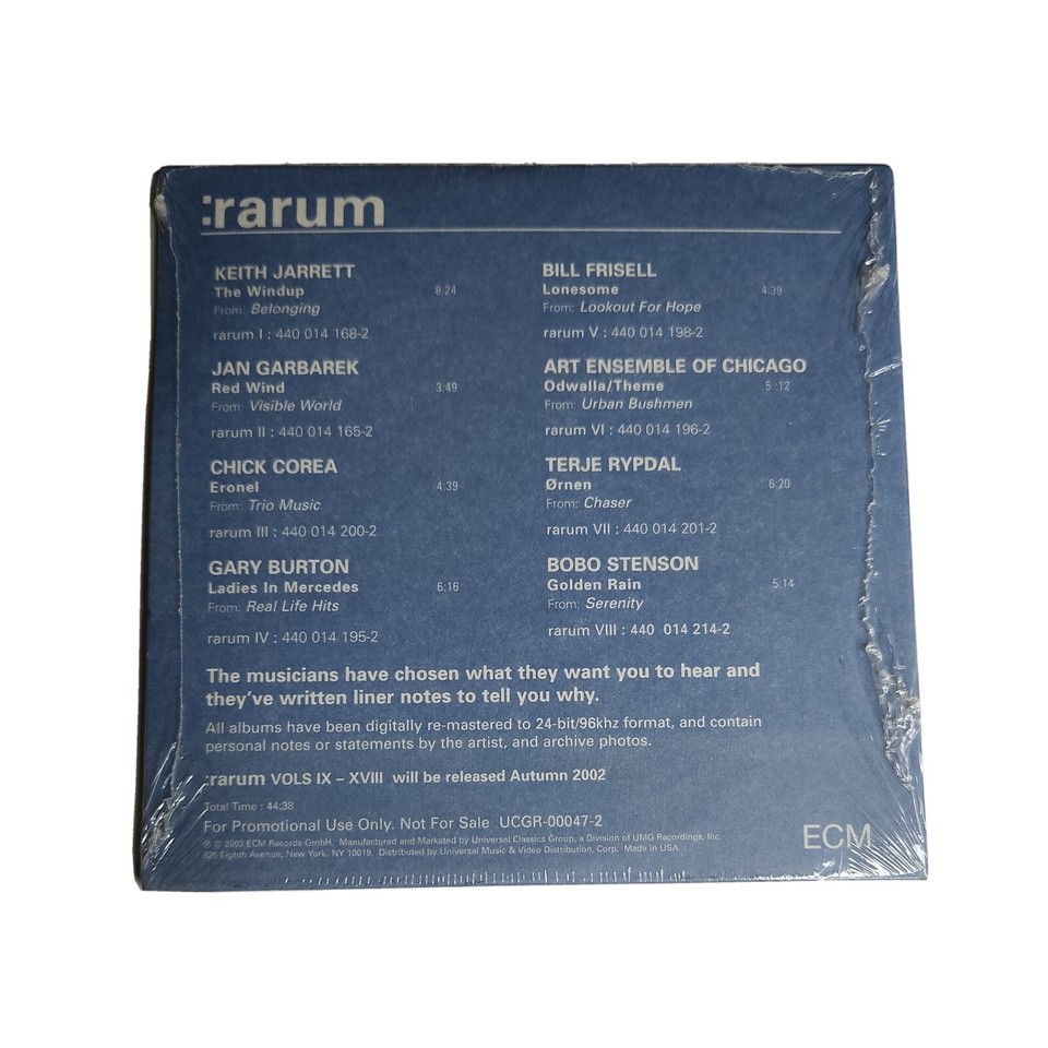JAZZ HISTORY IN THE PRESENT TENSE :RARUM VOLS I - VIII SAMPLER - NEW ...