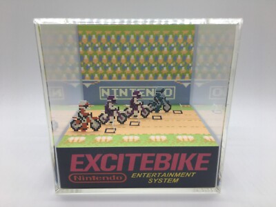 Excitebike Starting Line Nintendo NES Shadow Box Diorama Cube | eBay