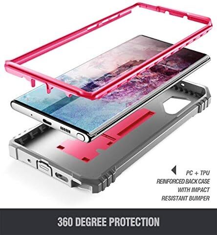 Galaxy Note 10 Plus Rugged Case with Kickstand, Heavy Duty Military ...