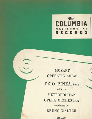 Columbia Masterworks Records Mozart Operatic Arias Album | eBay