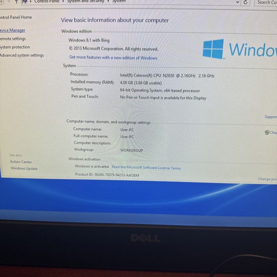 Dell Inspiron 20 Model 3043 (Celeron N2830/4GB RAM/500GB) - Windows 8.1 ...
