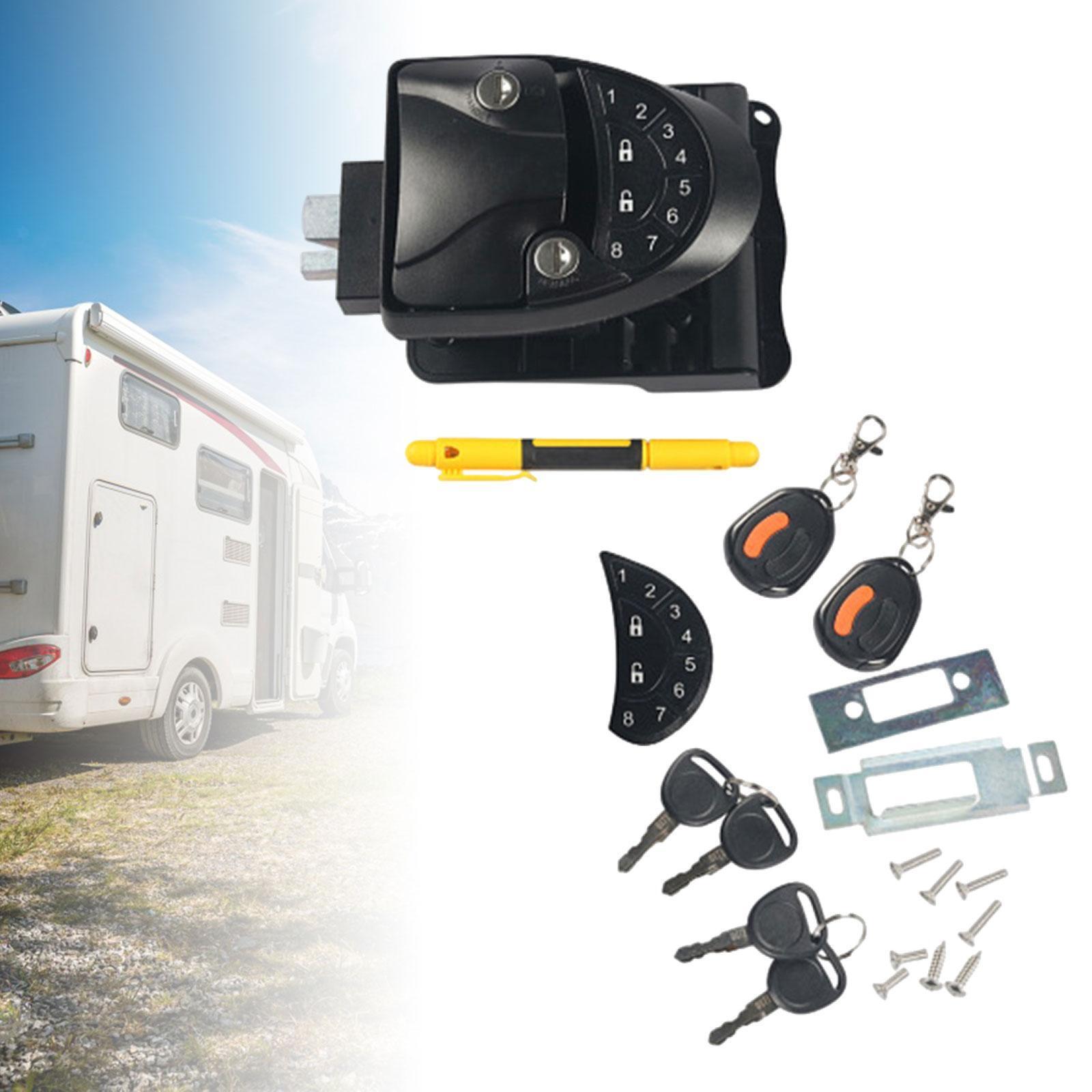 Keyless Entry RV Door Lock Versatile Zinc Alloy RV Door Latch 2 Fob ...