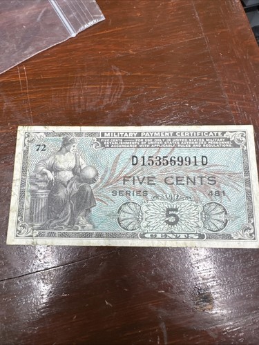 US ARMY 5 Cents Banknote MPC Currency Paper Money United States Eagle ...