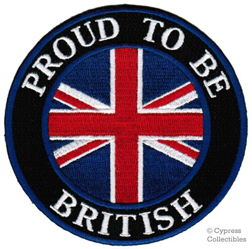 PROUD TO BE BRITISH embroidered iron-on PATCH UK FLAG UNION JACK ...