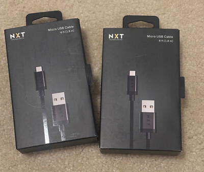 NXT USB to Micro-USB 6 Ft. Charging Cable (Set of 2) | eBay