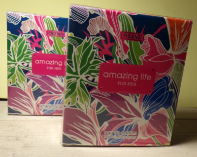 LOT DE 2 X AMAZING LIFE - FIGENZI - PARFUM FEMME EDP 100 ML = 200 ML EN ...