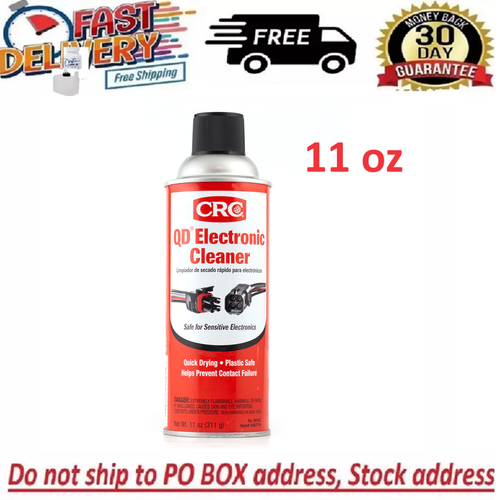 Electronic Contact Cleaner Spray Best Quick Drying Fix CRC QD Corrosion ...