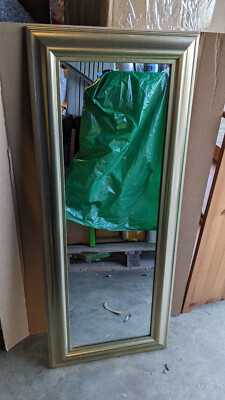Large mirror gold colour frame 2 ways hanging fixings UE131123D | eBay UK