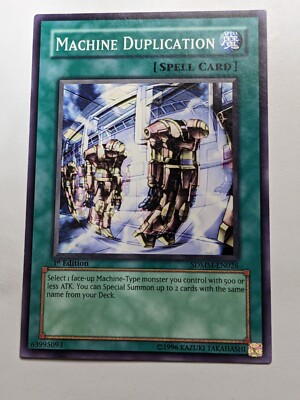 Machine Duplication YUGIOH Card SDMM-EN026 1st Edition 63995093 | eBay