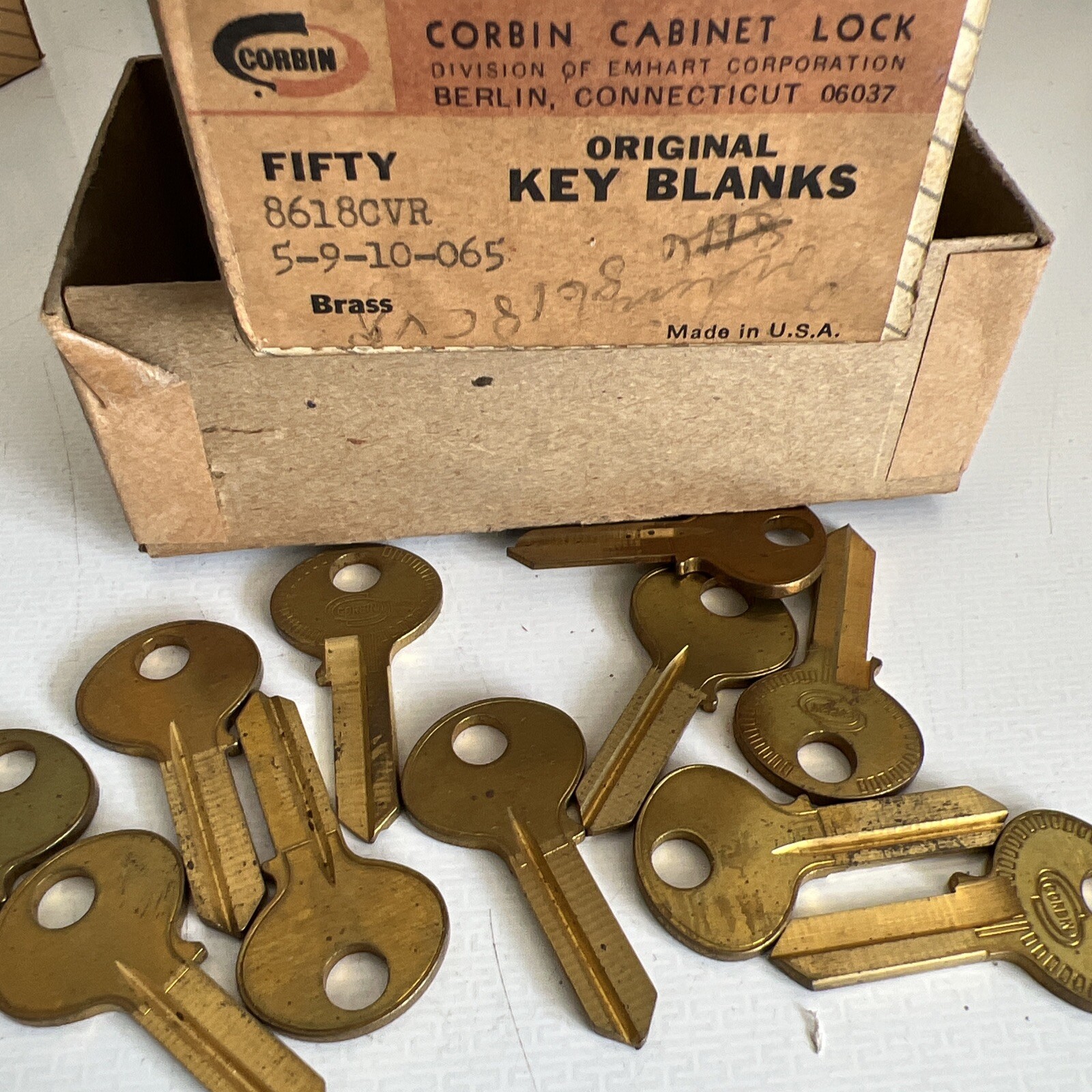Lot Of 2 Corbin Cabinet Lock Key Blanks CCL KEYWAY 8618CVR Uncut ...